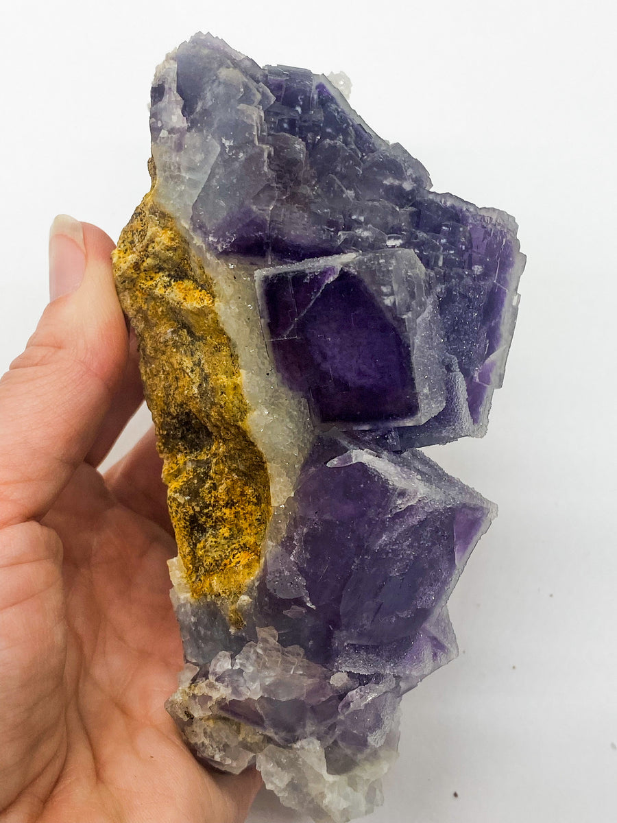 Purple Sugar Cube Fluorite – Crystals and Cleavage